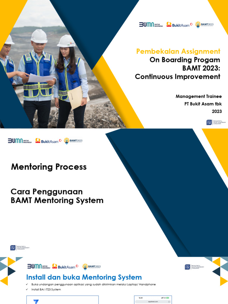 Panduan Penggunaan BAMT23 Mentoring System (8 Januari 2024) | PDF