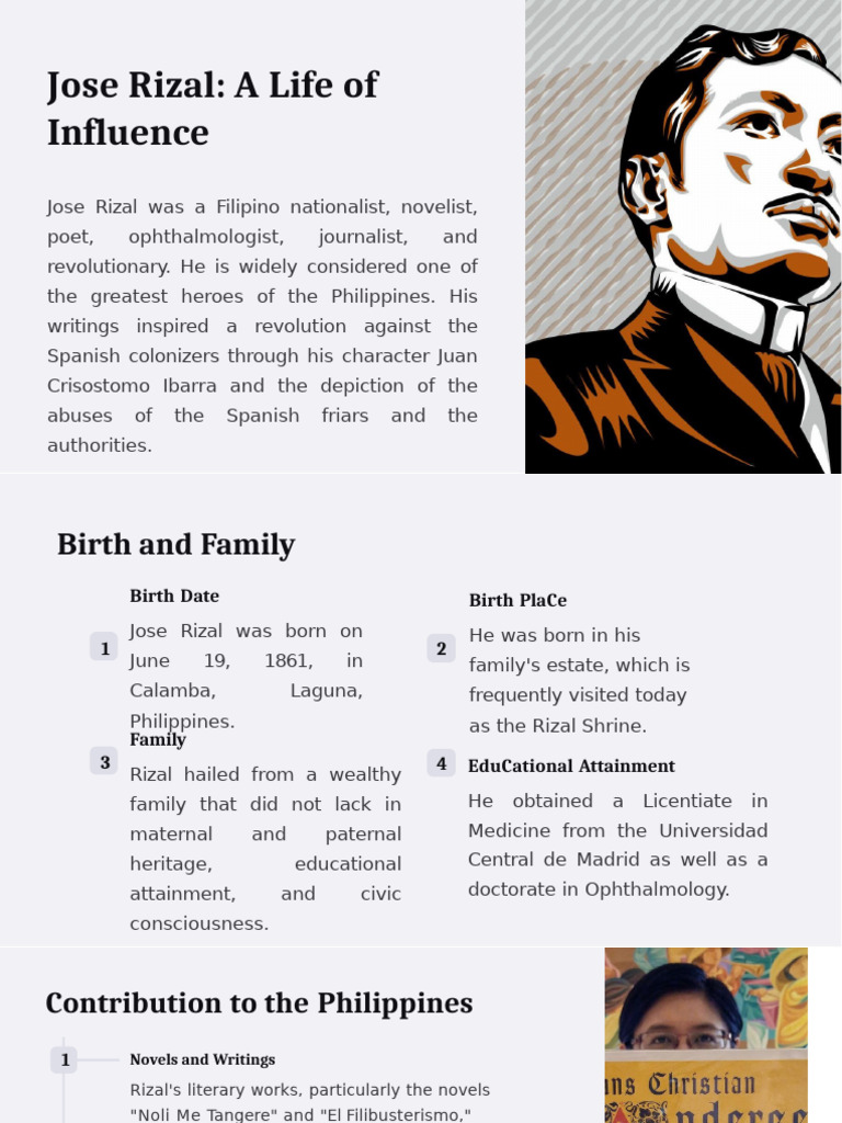 Jose Rizal A Life of Influence | PDF