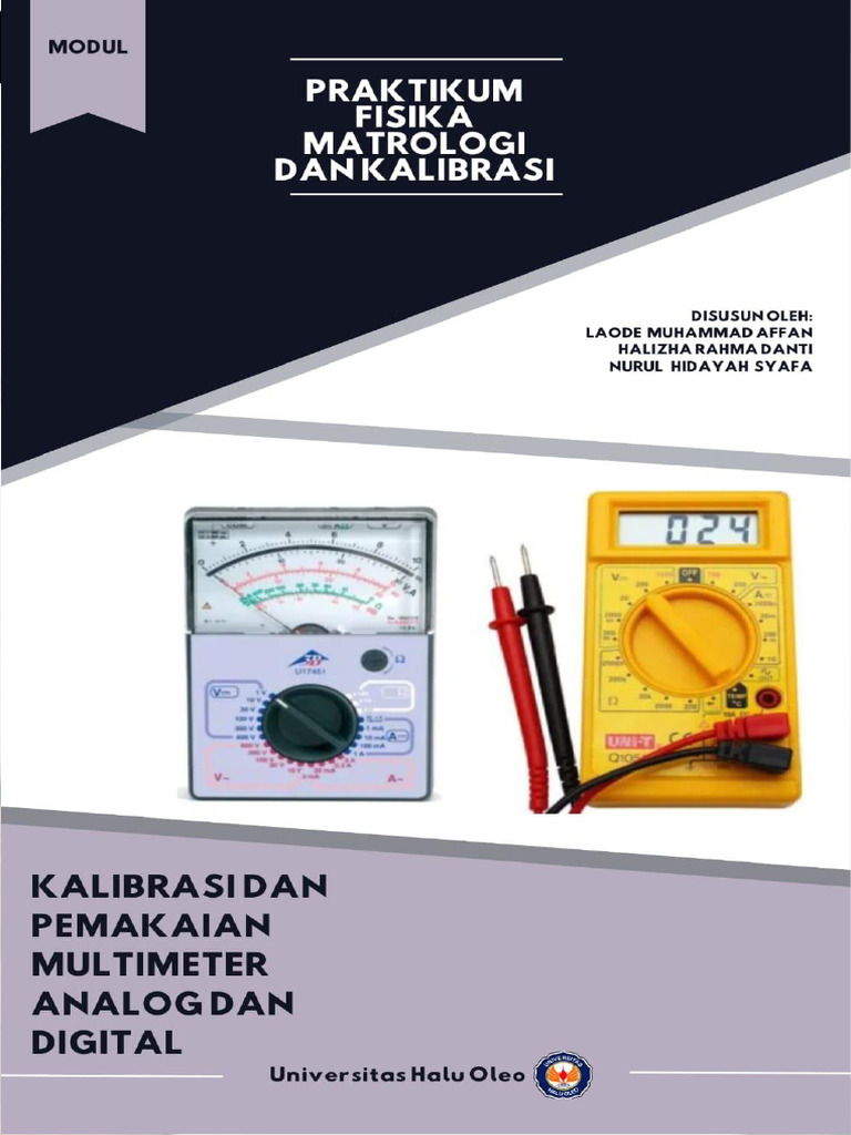 Kel. 1 -Metrologi- Kalibrasi dan Pemakaian Multimeter Digital dan Analog | PDF