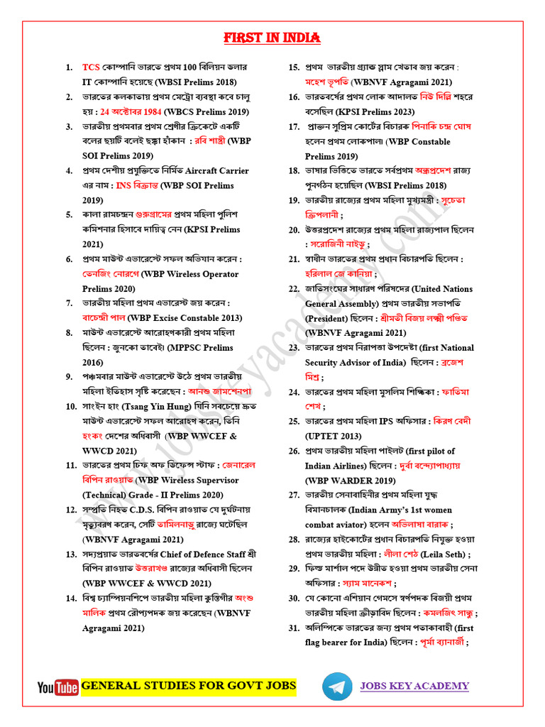 First in INDIA | PDF