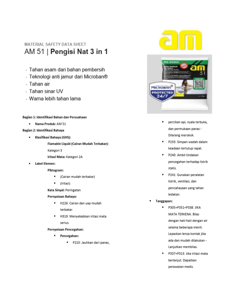 MSDS AM 51 new | PDF