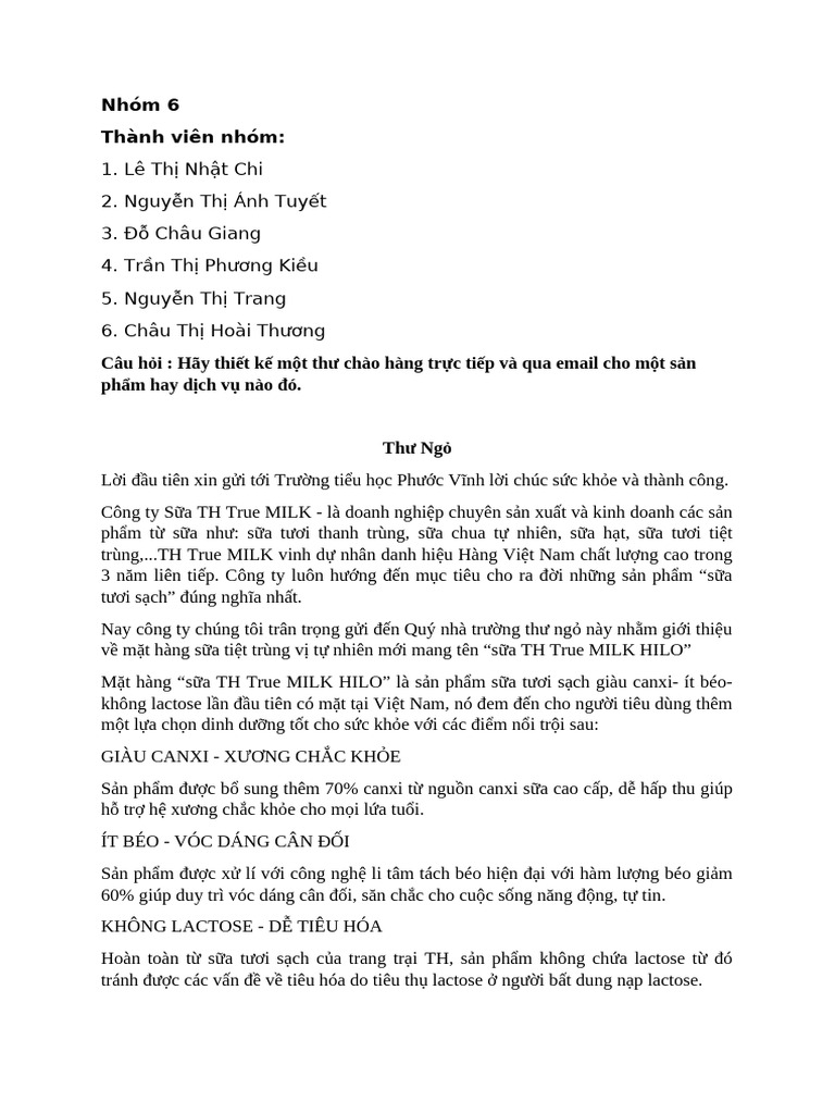 LÊ THỊ NHẬT CHI - NHÓM 6 (N01) - 24-10-2023 | PDF