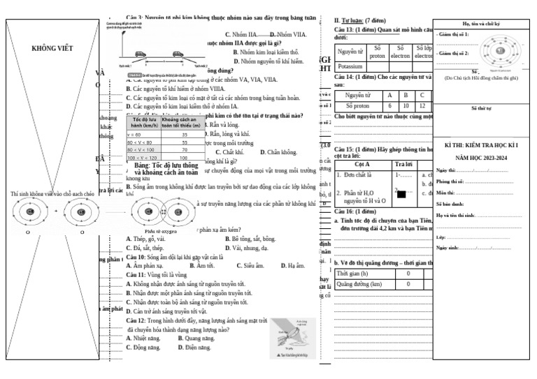 Khtn 7-Kh1- Chọn - bui Van Thu Thcs | PDF