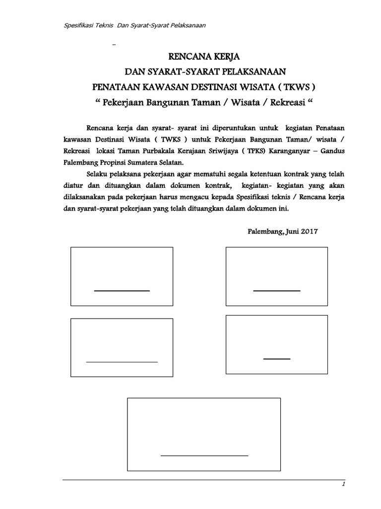 Rencana Kerja Dan Syarat Syarat (RKS) | PDF