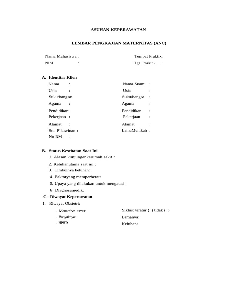 Pengkajian Anc | PDF