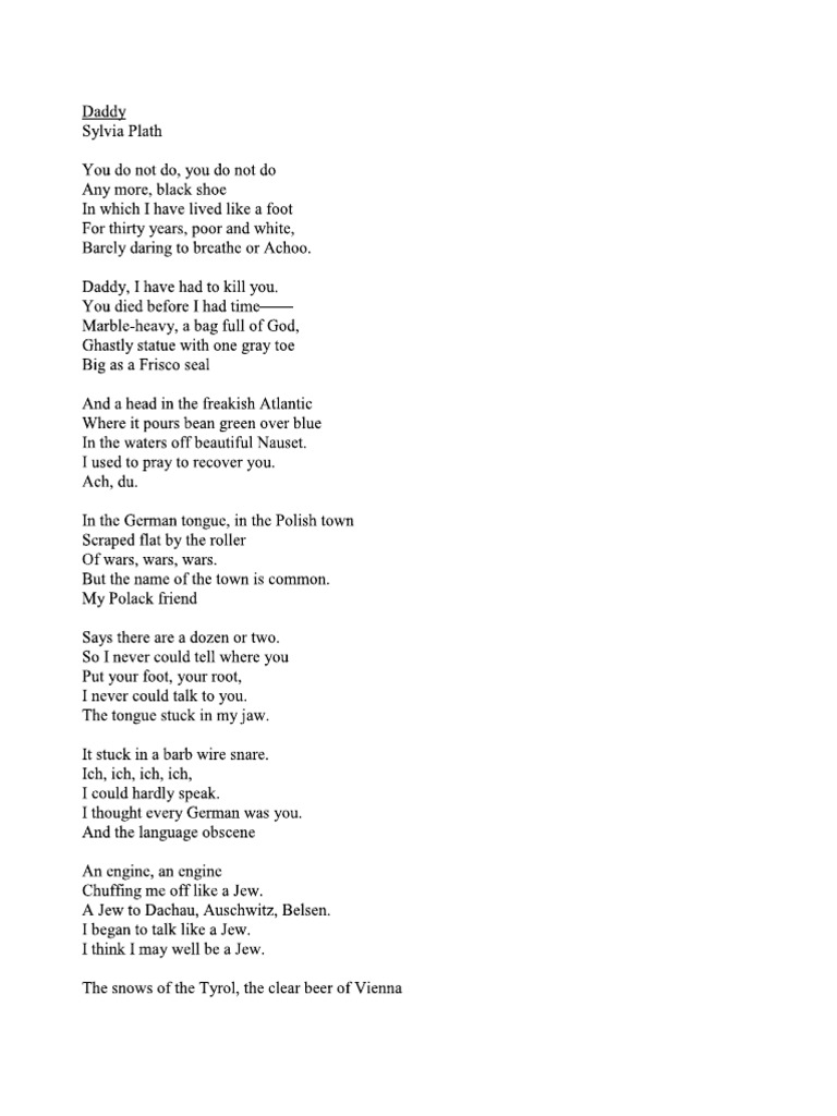Daddy, Sylvia Plath | PDF