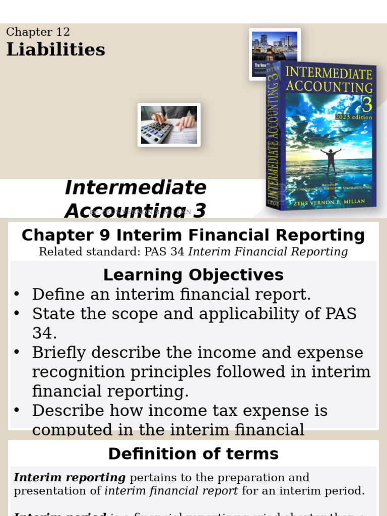 Chapter 9 - Interim Financial Reporting | PDF