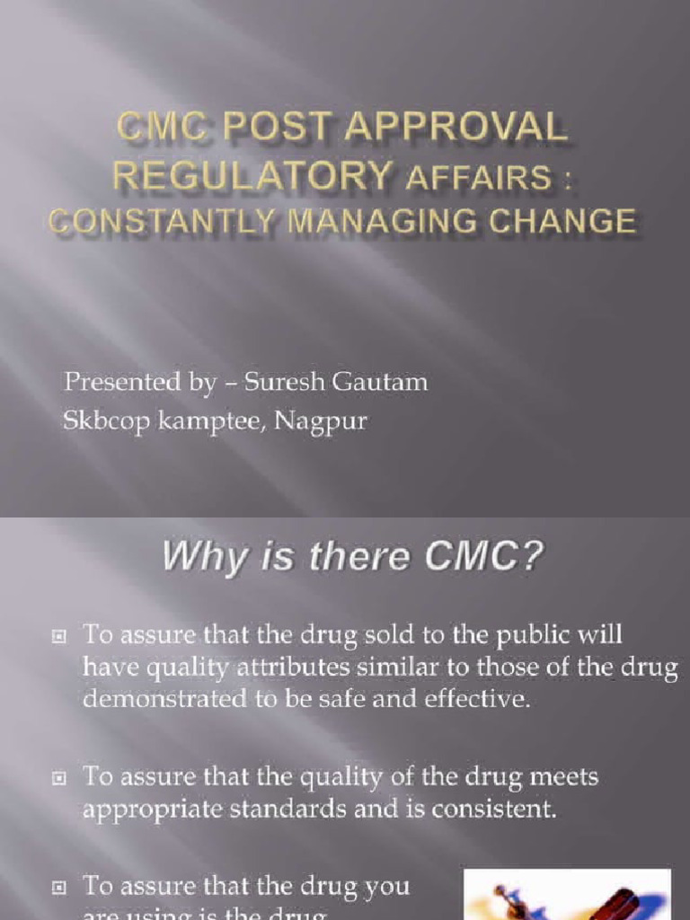 CMC, Post Regulatory Approvals - II | PDF