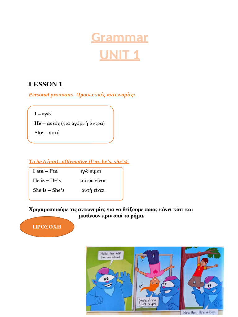 Grammar-Unit 1 | PDF