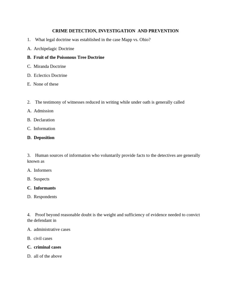 Cdi Questions and Answers | PDF