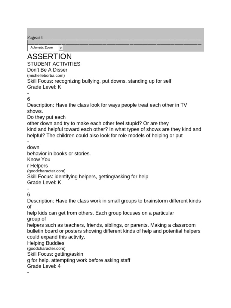 Assertion activitiES | PDF