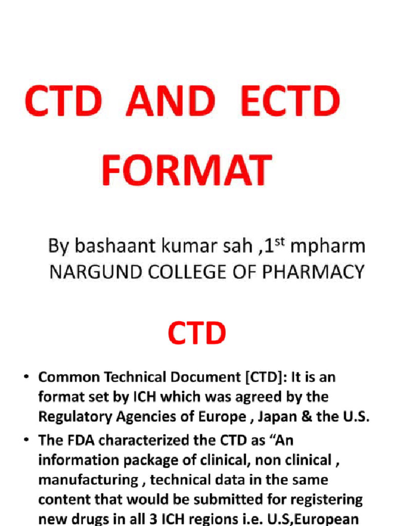 CTD and eCTD Format - 2 | PDF