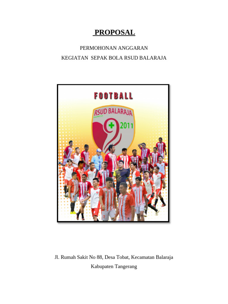 Proposal Bola RSUD Balaraja-1 | PDF