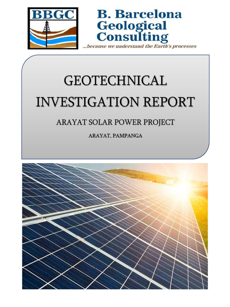 Arayat SPP - Geotech Report | PDF