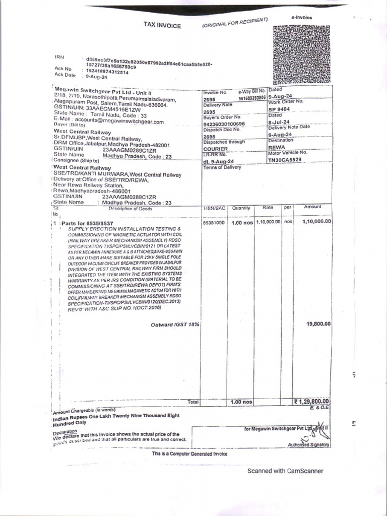 Megawin Switchgear Pvt Ltd - Unit II | PDF
