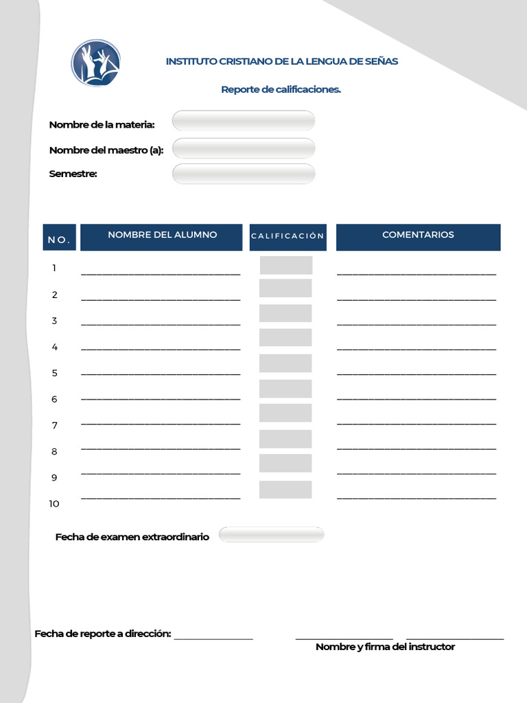 Reporte de Calificaciones ICLS | PDF