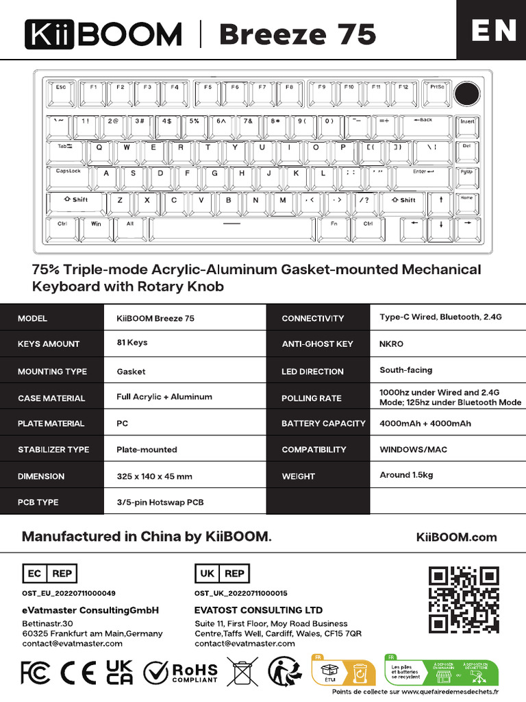 KIIBOOM Breeze 75 Manual | PDF