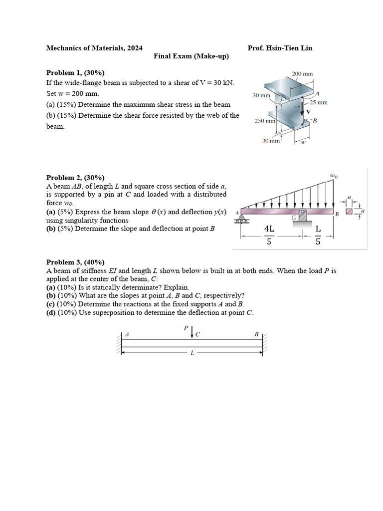 Final Exam - Makeup | PDF | Science & Mathematics