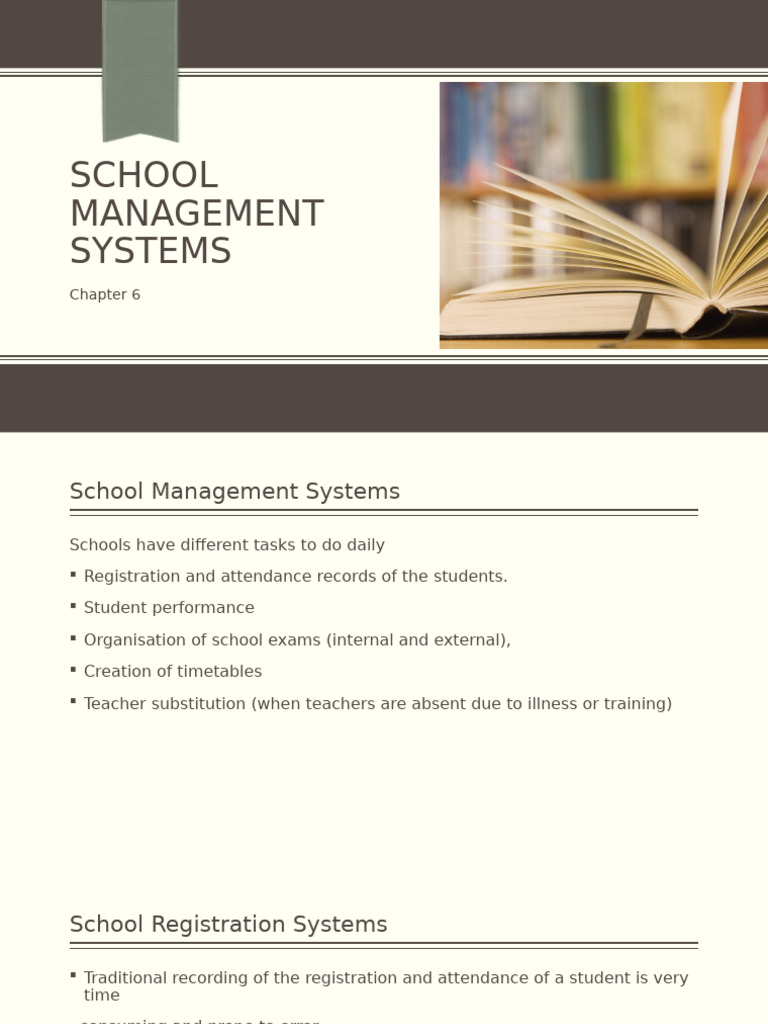 Chapter # 6 ICT Applications - School Management Systems | PDF