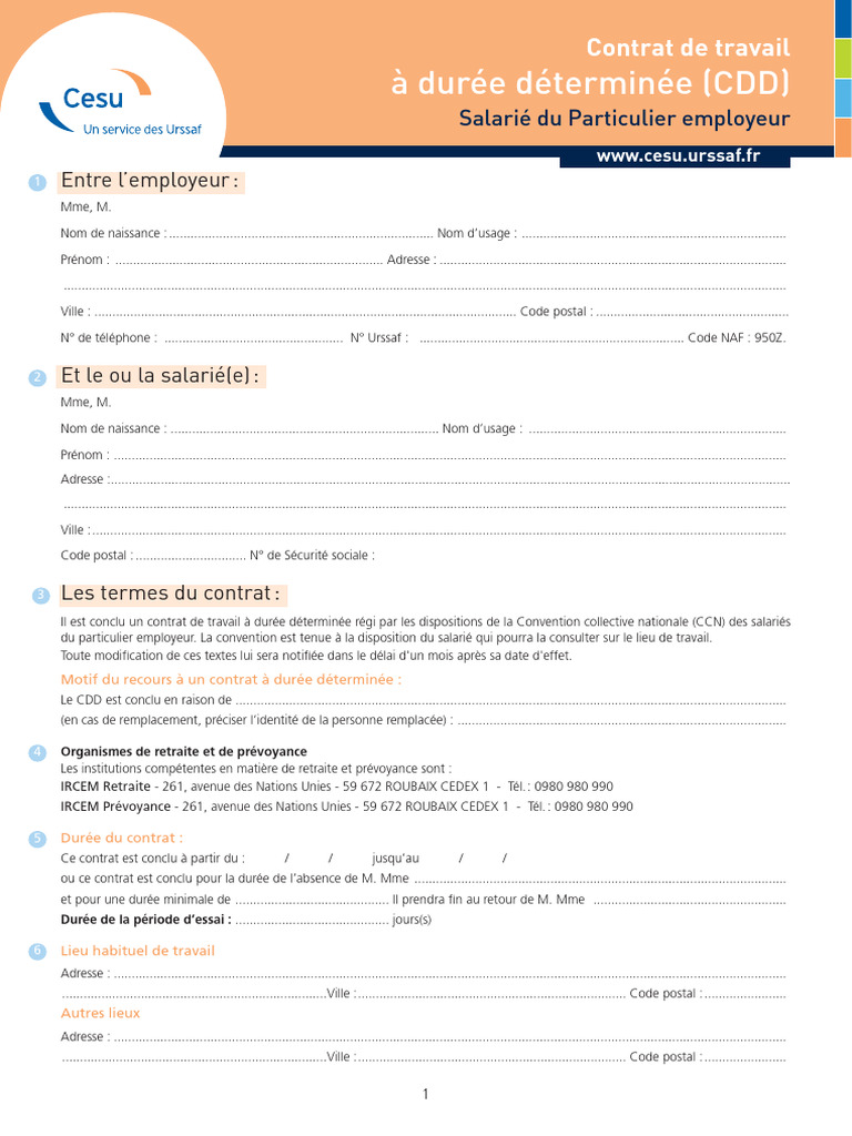 Modèle CDD Cncesu | PDF