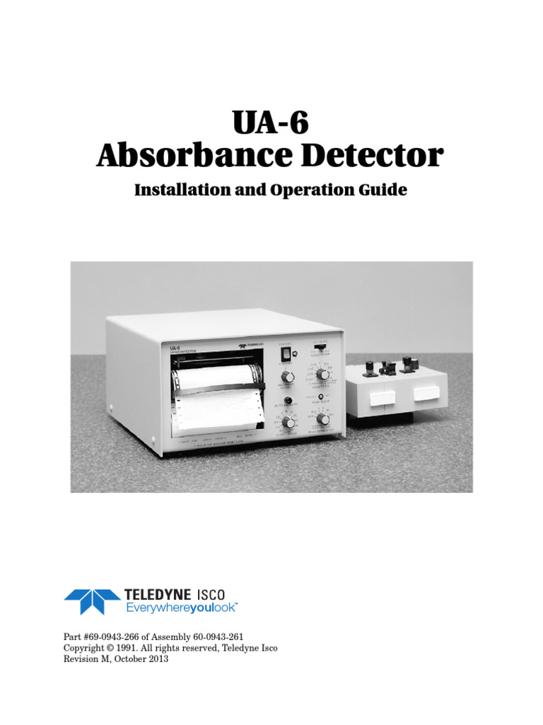 UA-6 Absorbance Detector User Manual | PDF