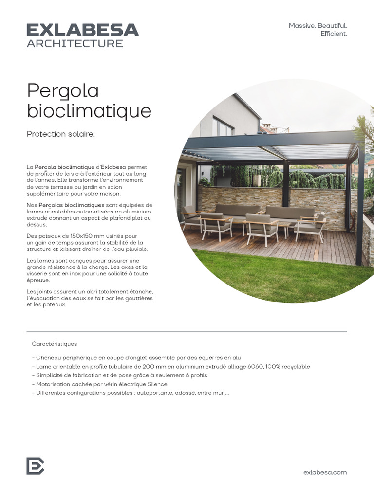 Exlabesa - FT - Pergola Bioclimatique | PDF