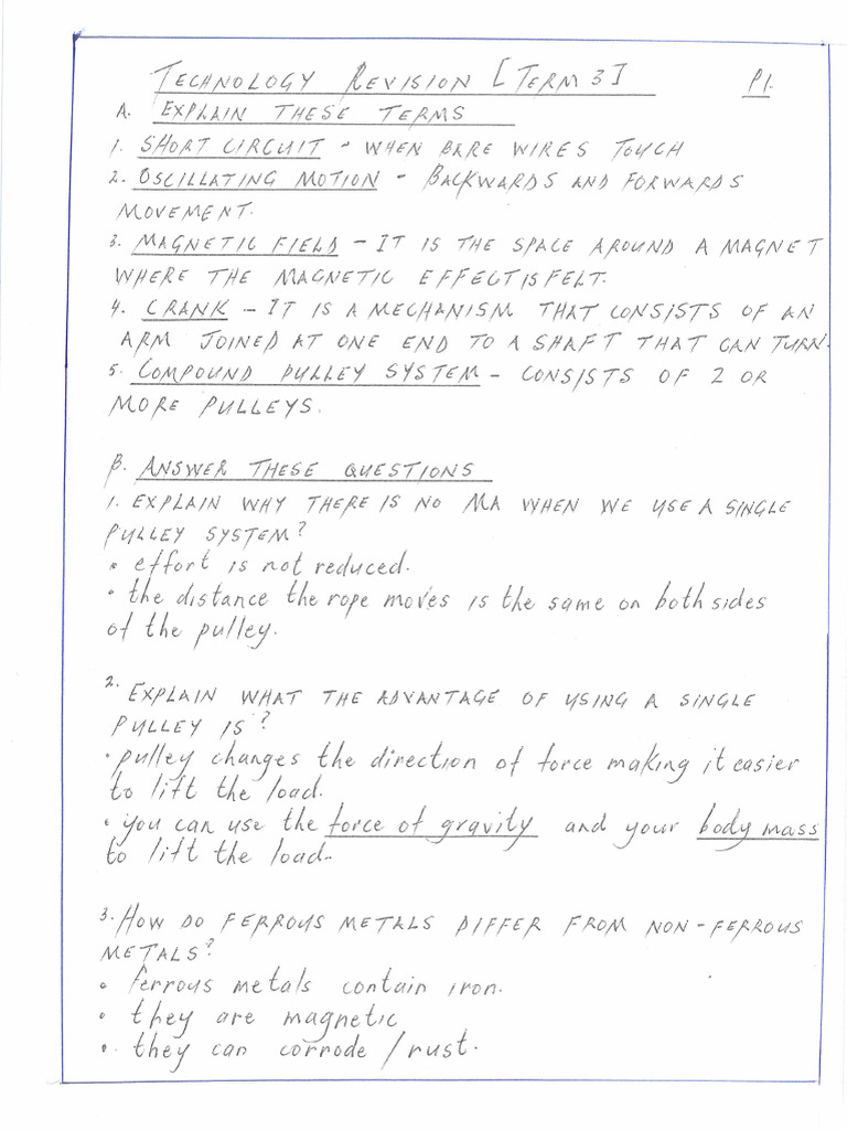 GR 7 Tech Term 3 Revision | PDF