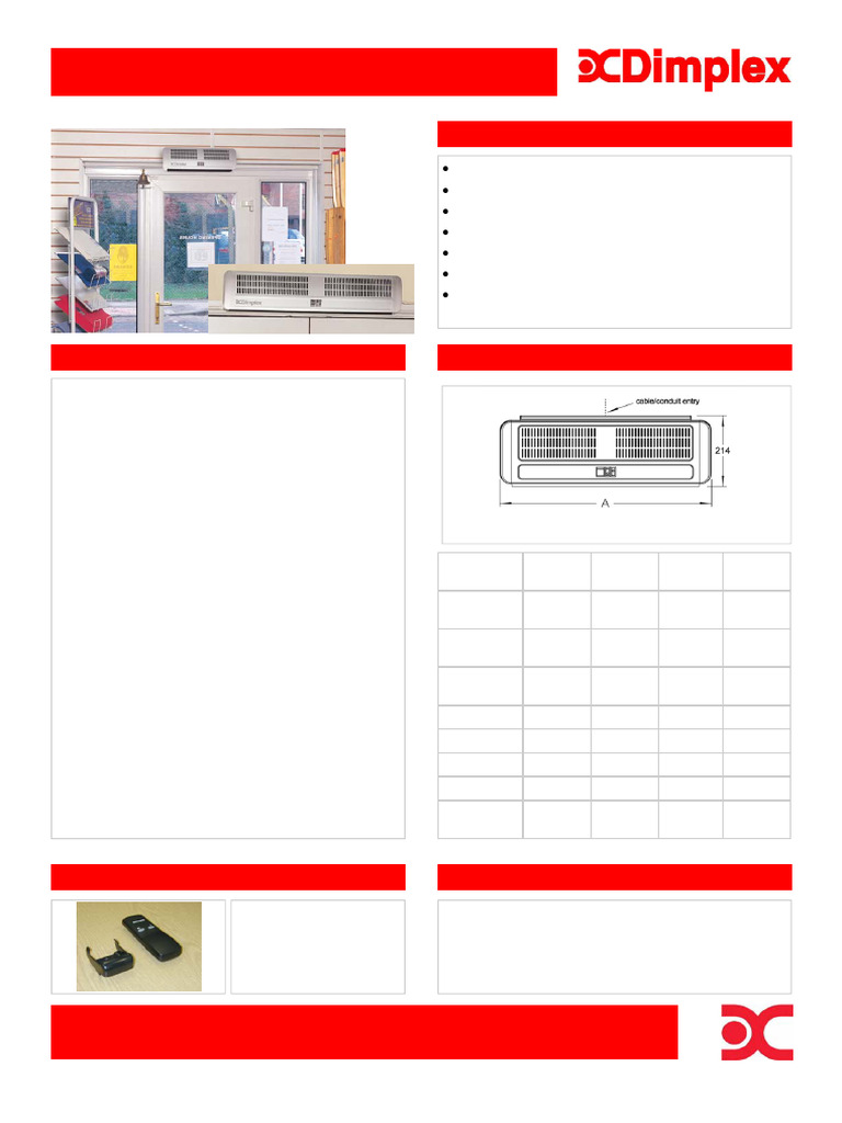 .Trashed 1726863668 Dimplex Air Curtain Data Sheet | PDF