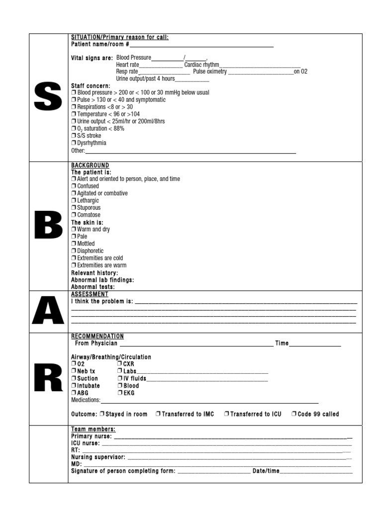 SBAR | PDF