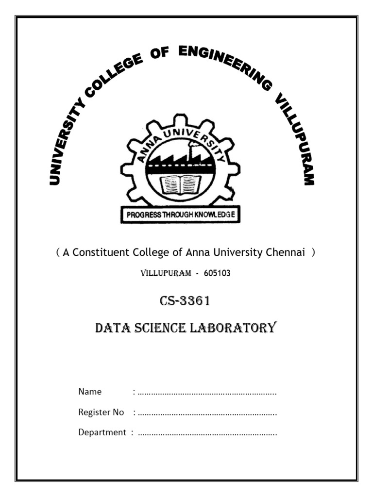 Data Science Lab Record | PDF