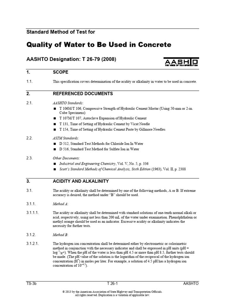 Aashto T 26-79 (2008) | PDF