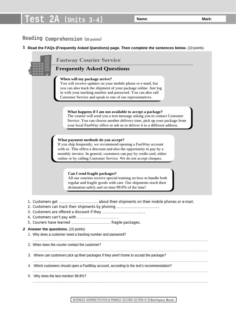 01 BPM Bus Admin Fin 2ED Test2A | PDF