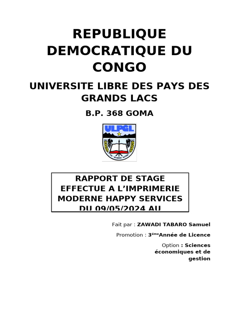 Rapport de Stage | PDF