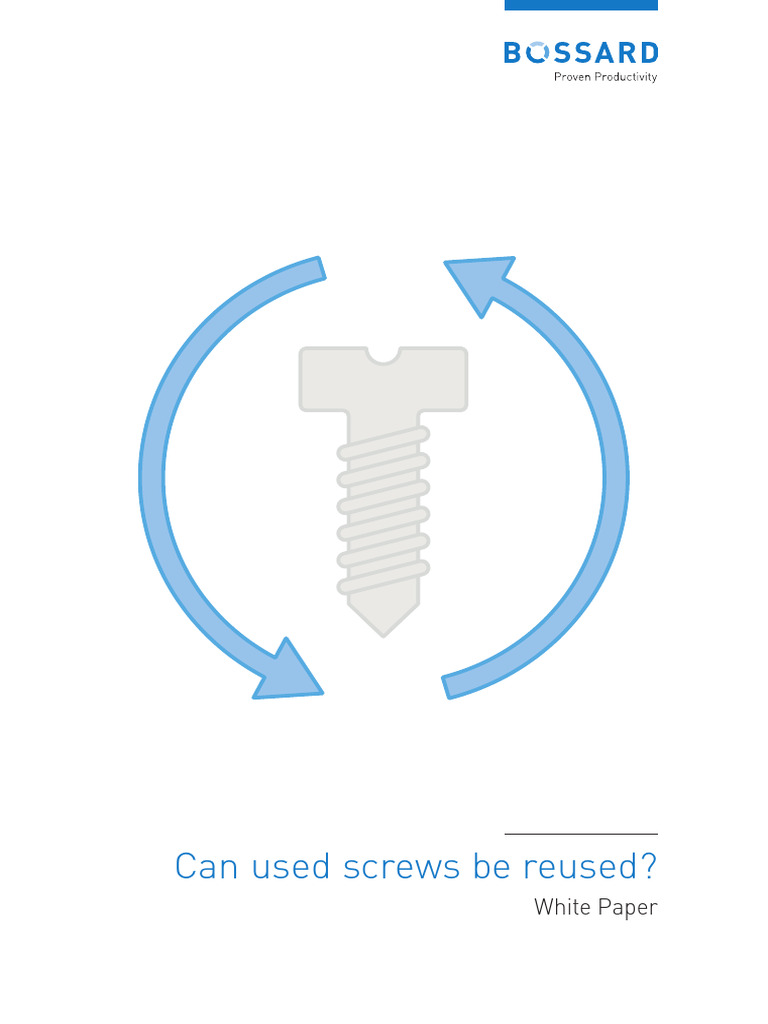 Bossard White Paper Reusing Fasteners EN | PDF