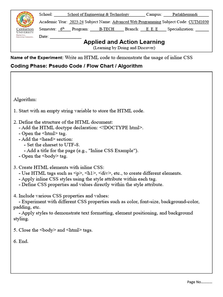 Awp Expriment 2 | PDF