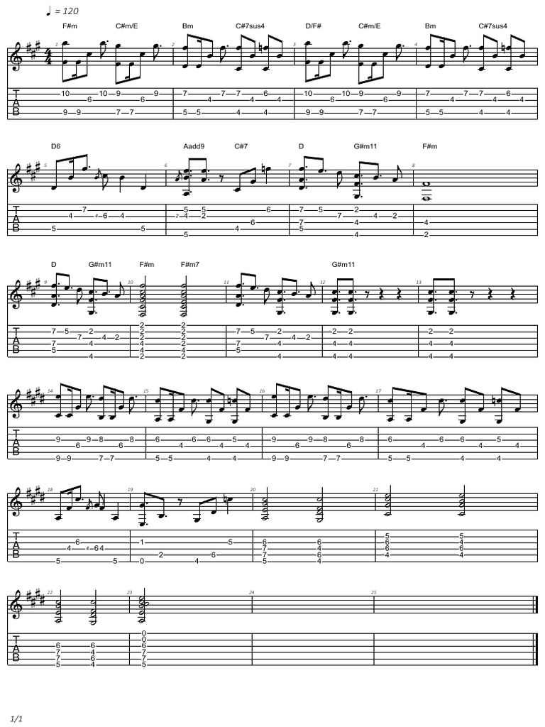 Shape of My Heart Guitar Tabs PDF | PDF