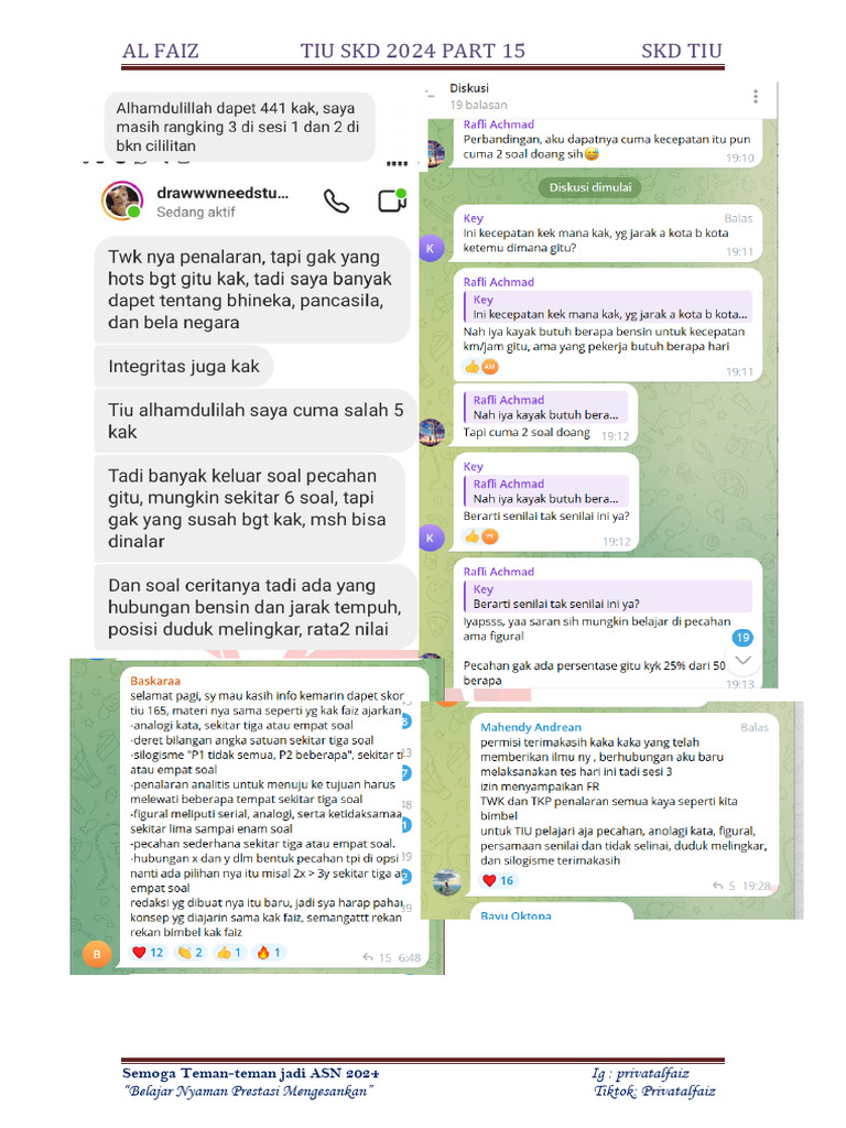 [LIVE YOUTUBE] TIU SKD 2024 PART 25 LIVE AL FAIZ PLIS | PDF