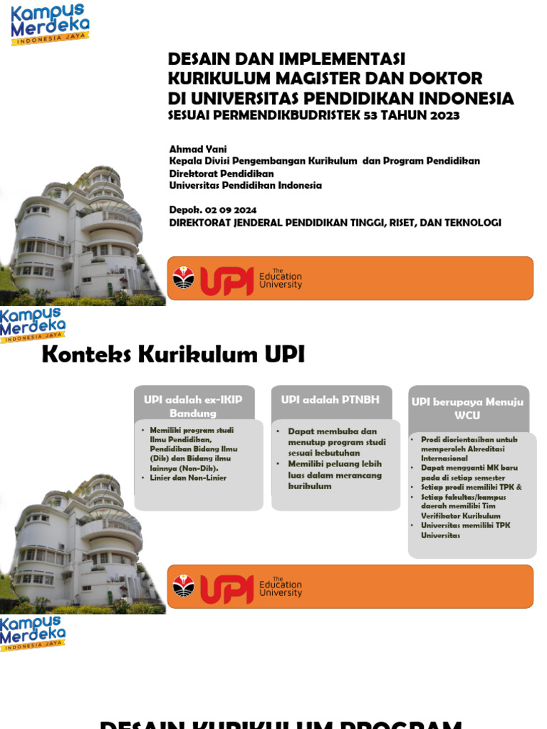 Desain Dan Implementasi Kurikulum S2 S3 Di Upi | PDF