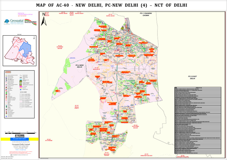 Map of Ac-40 - New Delhi, Pc-New Delhi (4) - NCT of Delhi | PDF