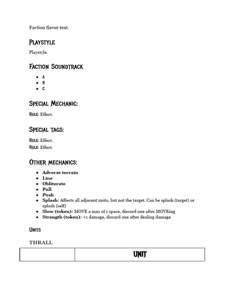 Maleghast Homebrew DOC Template, Restored | PDF