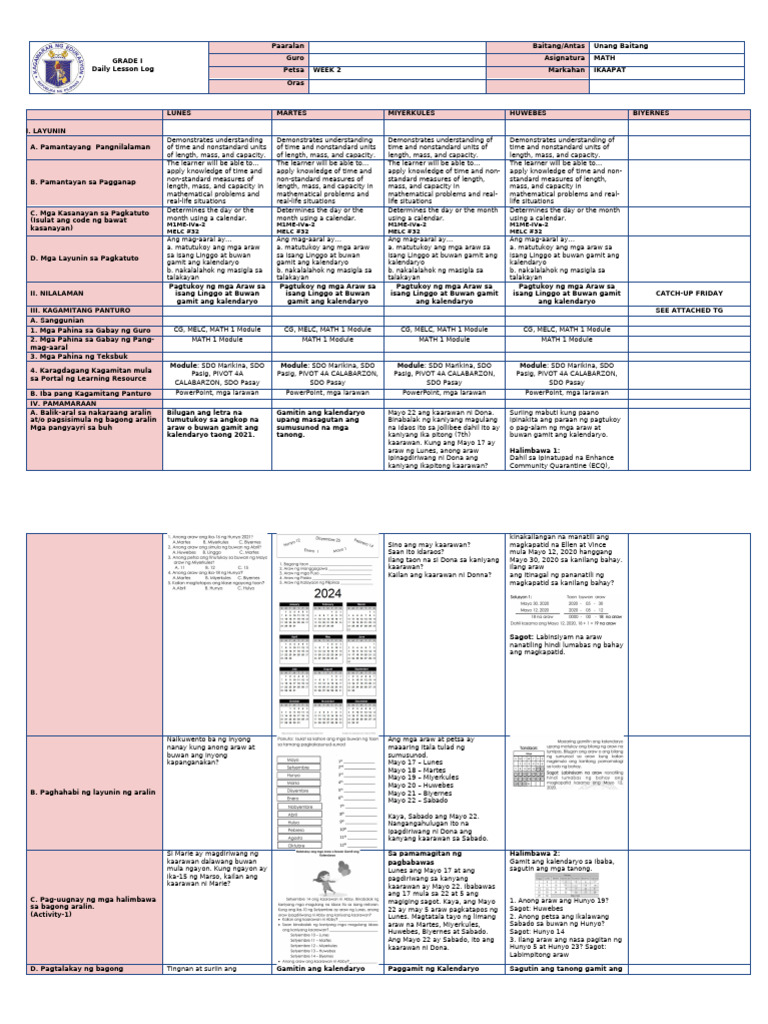 W2 Q4 Math 1 | PDF
