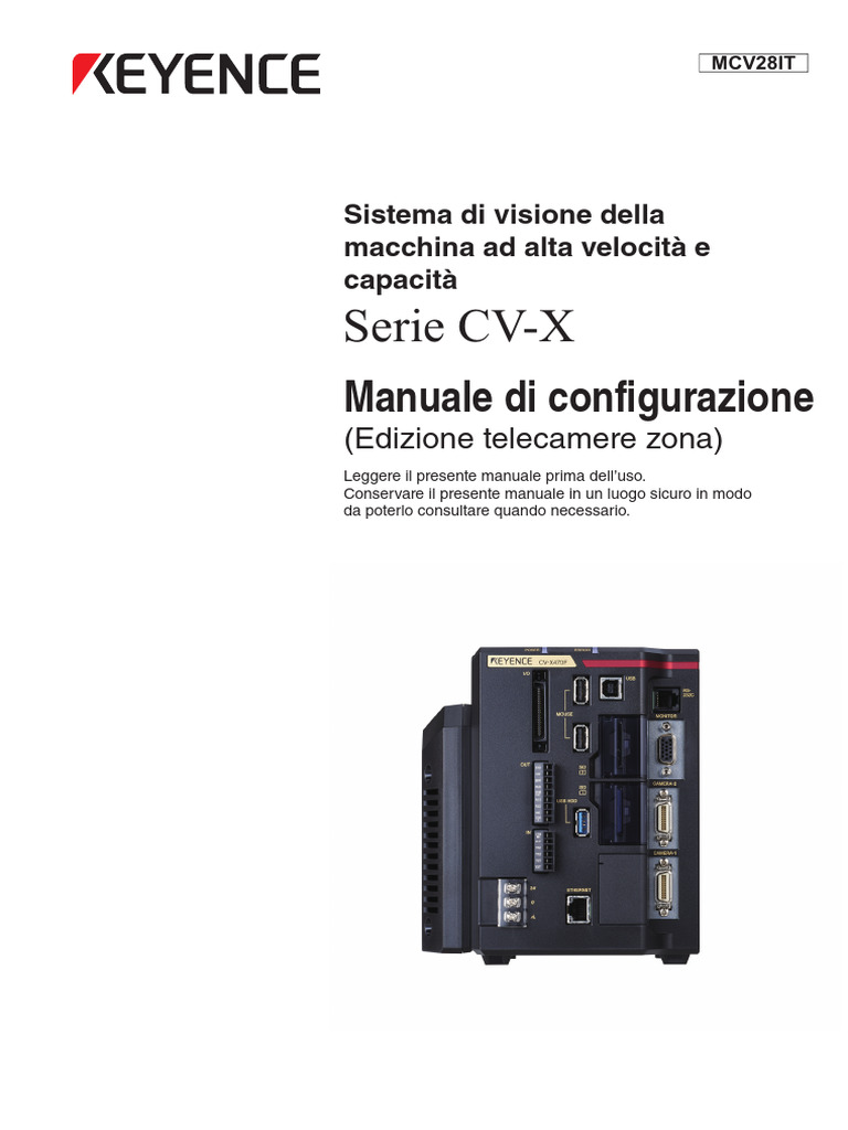 As 119305 CV-X Manuale Configurazione Edizione Telecamera Di Zona CV-X ...