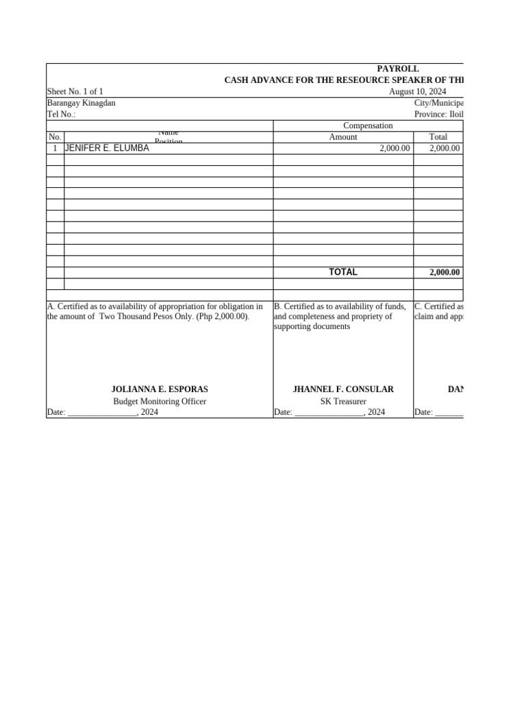 Referee Payroll | PDF
