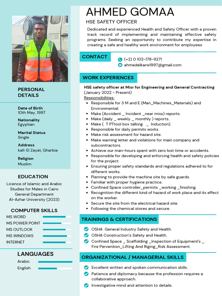 Contact: Hse Safety Officer | PDF