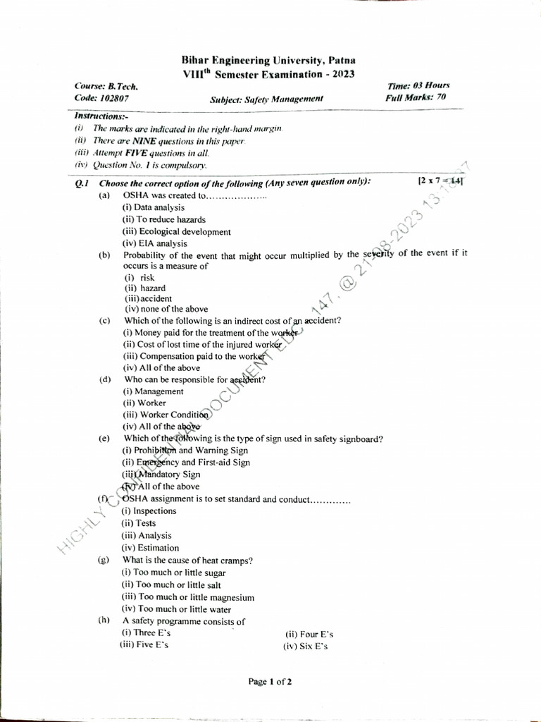 8th Sem Mech. Pyq | PDF