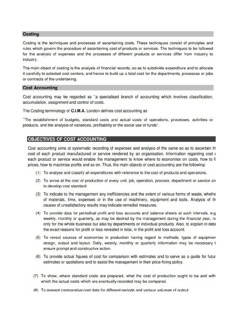 CMA - Chapter 1 & 2 | PDF