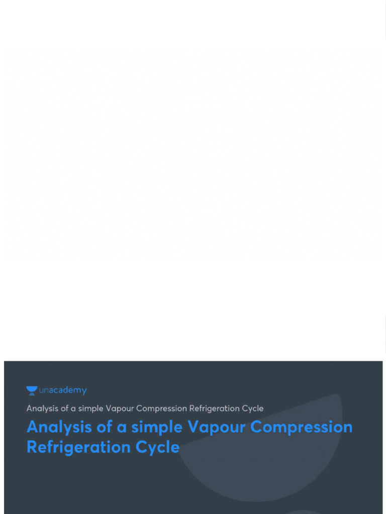 Analysis of A Simple Vapour Compression Refrigeration Cycle With Anno | PDF