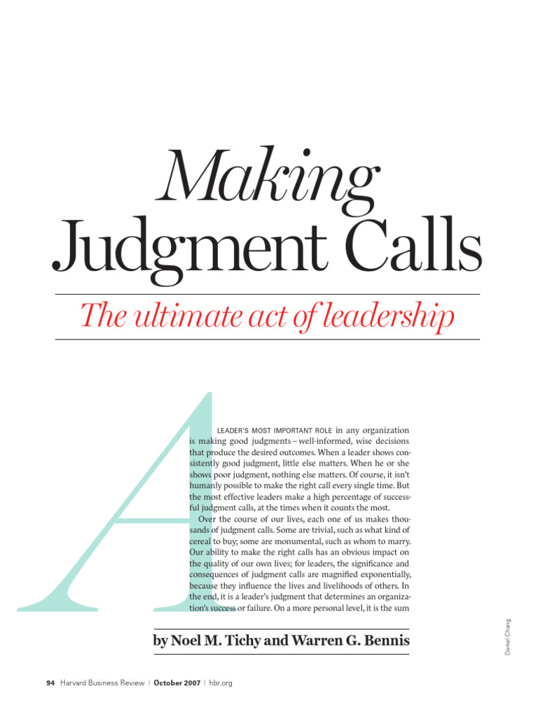 Making Judgment Calls | PDF