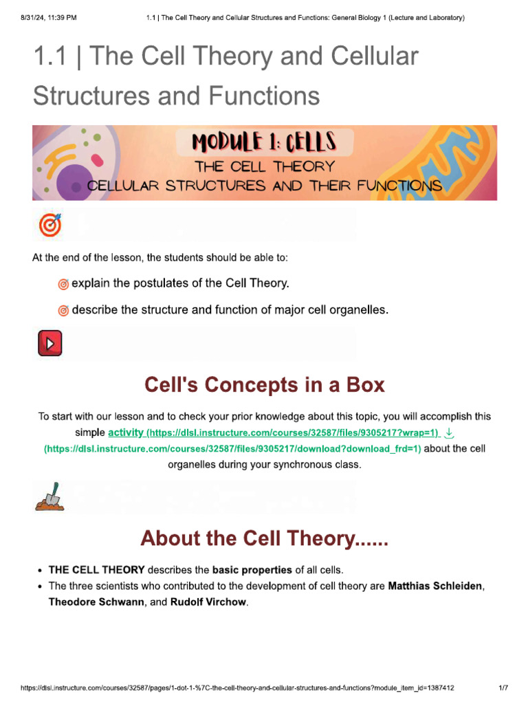 Cell Theory | PDF