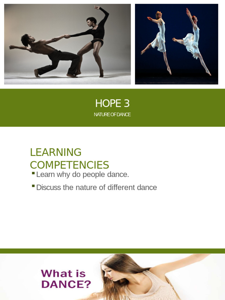 NATURE OF DANCES PE LESSON 1 PPTX 1 | PDF